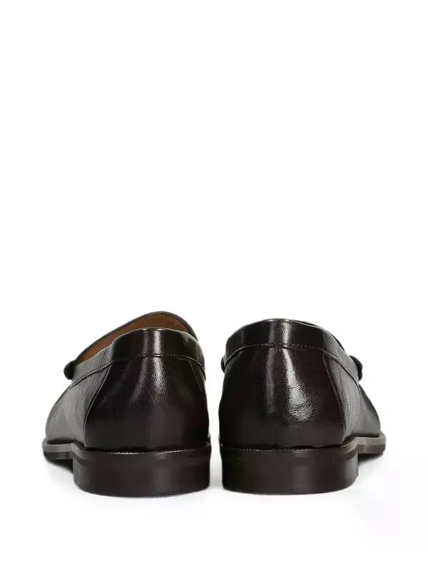 JULIE DEE Gathered Leather Loafers