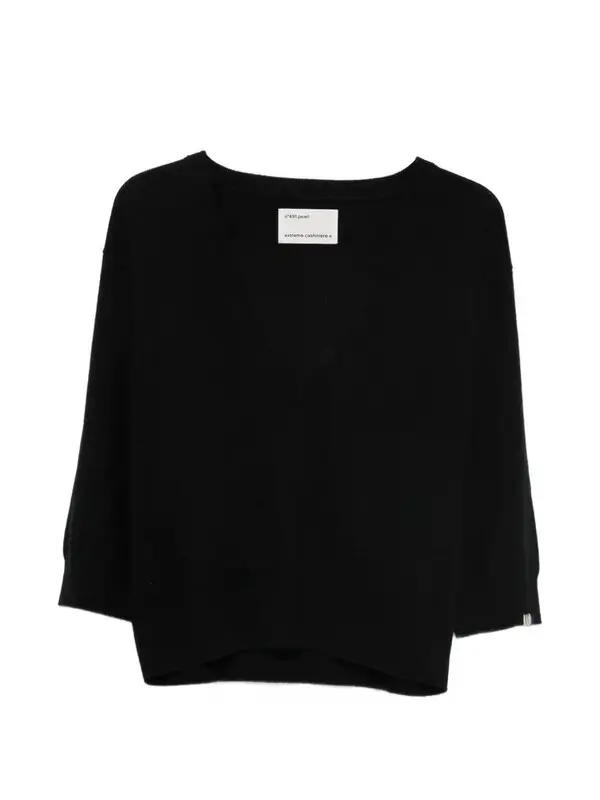 Extreme Cashmere Cashmere V-neck Three-quarter Sleeve Sweater