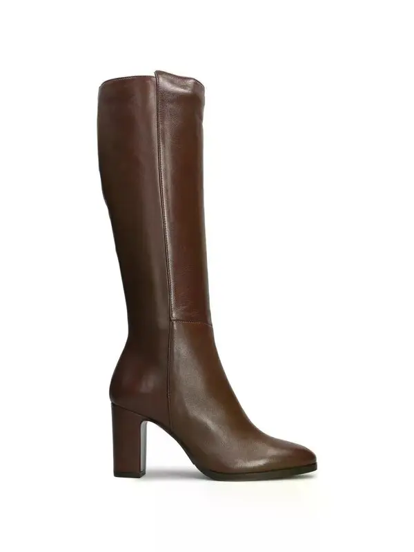 JULIE DEE Side-zip Leather Boots