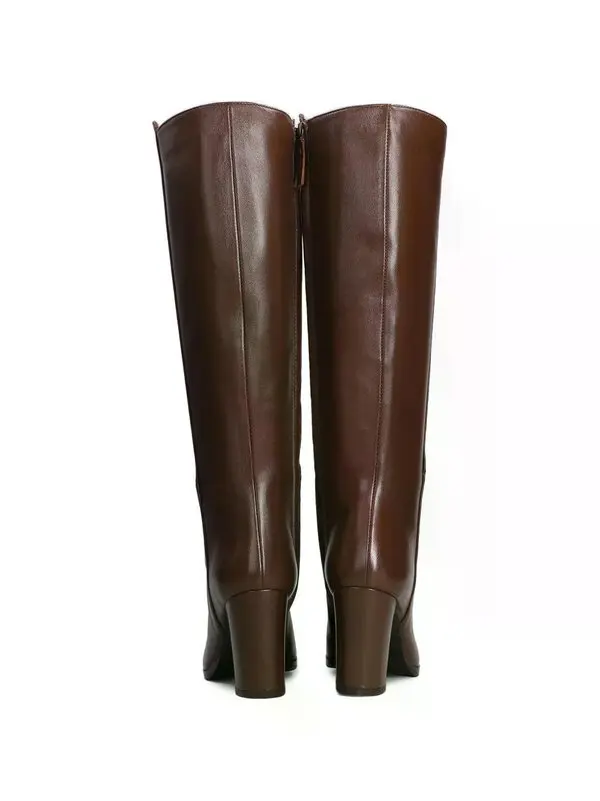 JULIE DEE Side-zip Leather Boots