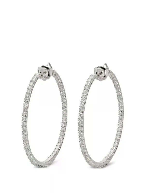 MATTIA CIELO Rugiada Diamond Hoop Earrings - Silver