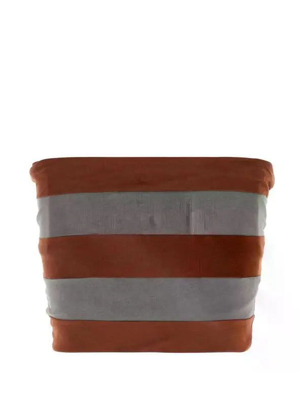 Miu Miu Striped Jersey Crop Top - Brown