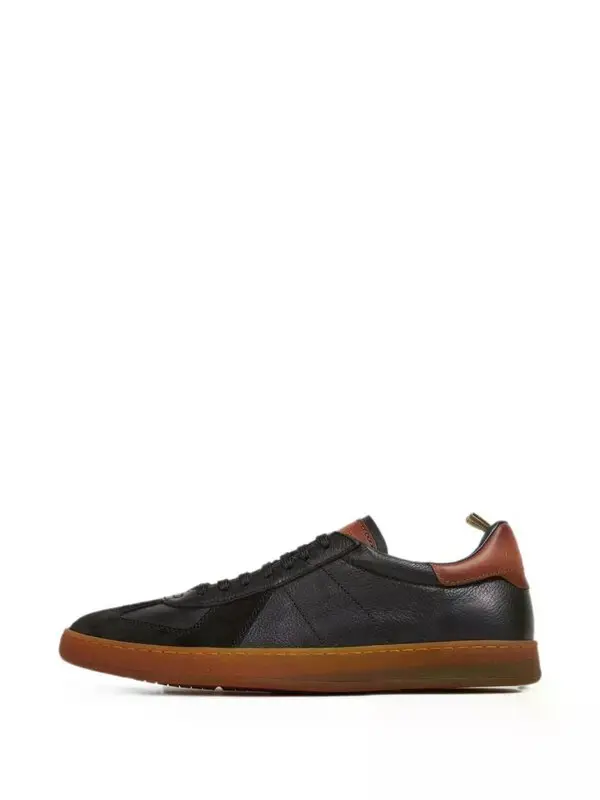 Officine Creative Militia 001 Panelled Leather Sneakers - Black