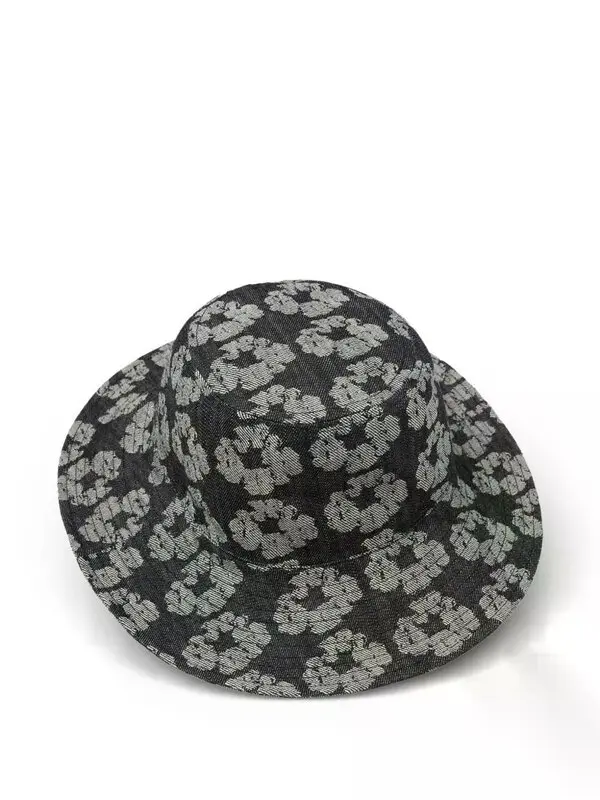 DENIM TEARS Wreath Jacquard Bucket Hat - Black