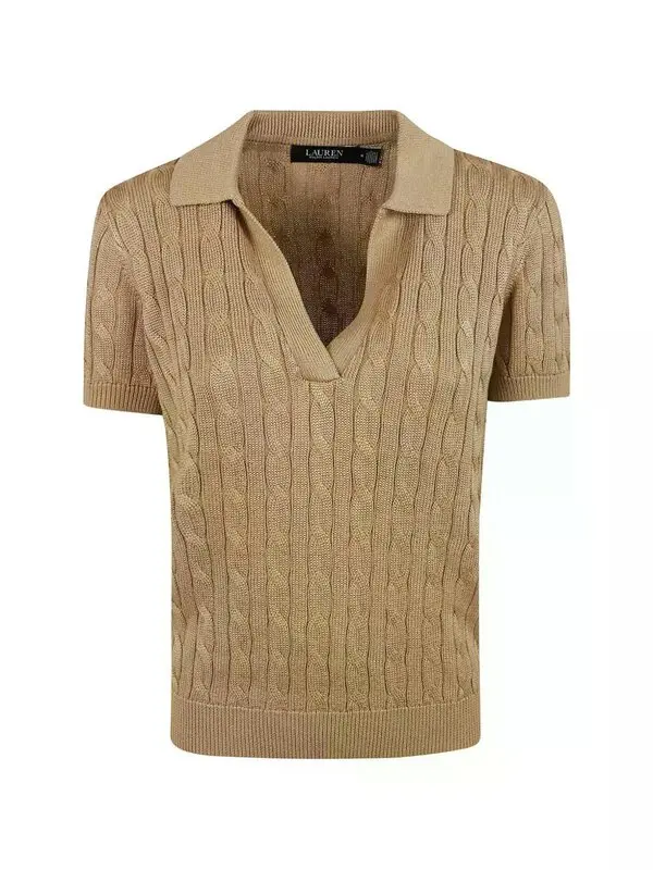 Ralph Lauren Cable-knit Short-sleeve T-shirt - Brown