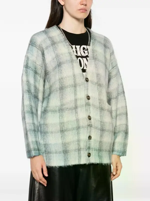 R13 Plaid-pattern Cardigan