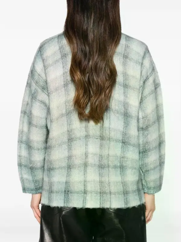 R13 Plaid Pattern Cardigan
