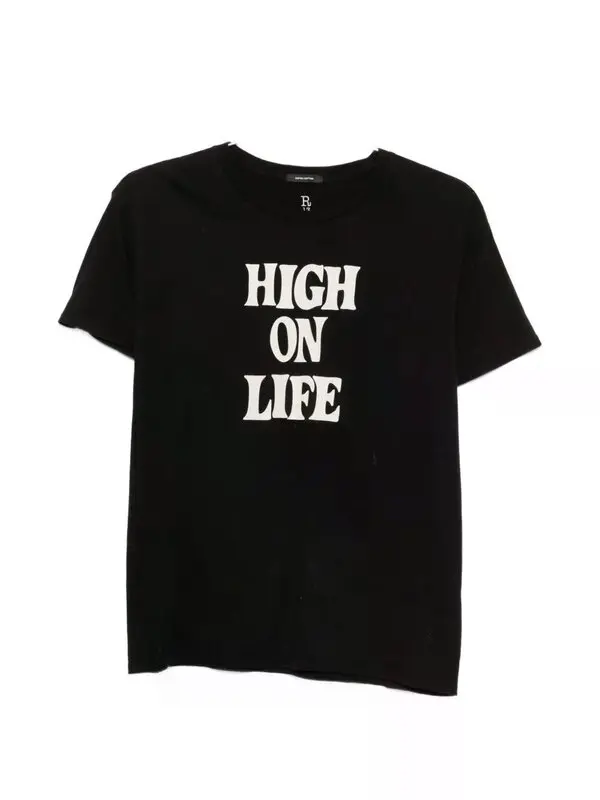 R13 Slogan-print T-shirt - Black