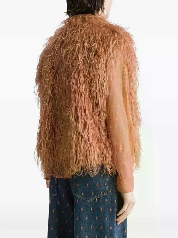 FORTE_FORTE Mongolian Shaggy-texture Sleeveless Jacket