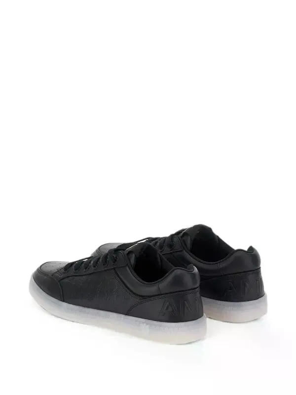 Amiri Blvd Embossed Leather Sneakers - Black