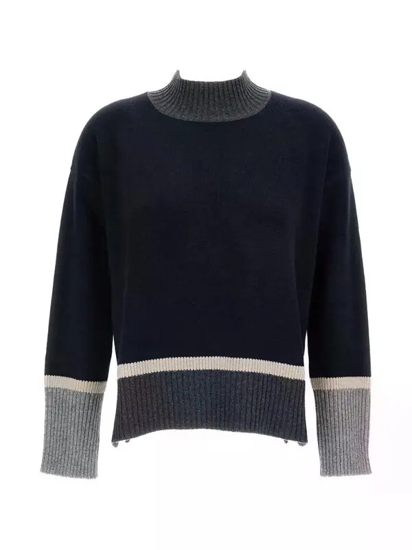 Lorena Antoniazzi Colour-block Ribbed-trim Sweater