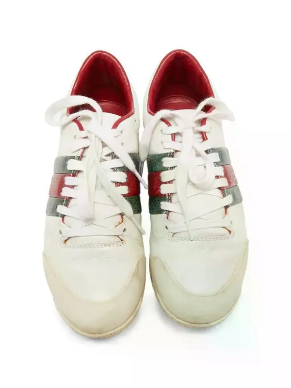 Gucci Web Leather Sneakers