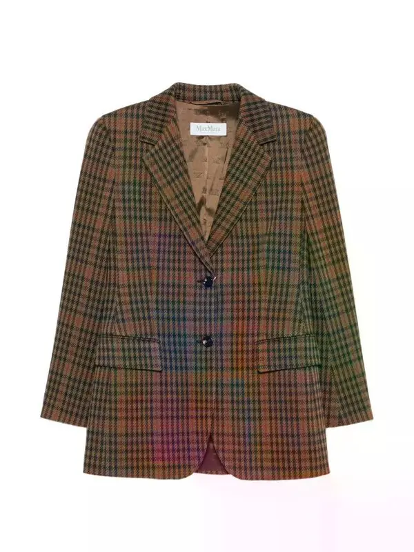 Max Mara Checked Blazer - Brown
