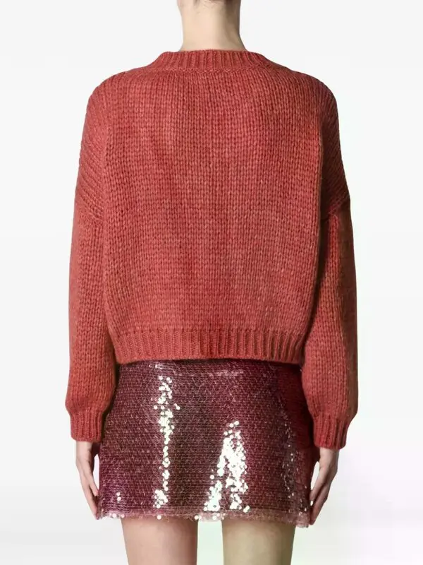 ROBERTO COLLINA V-neck Chunky-knit Sweater