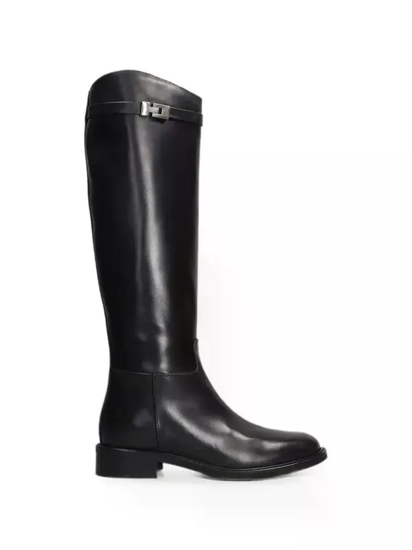 JULIE DEE Buckle-detail Leather Boots