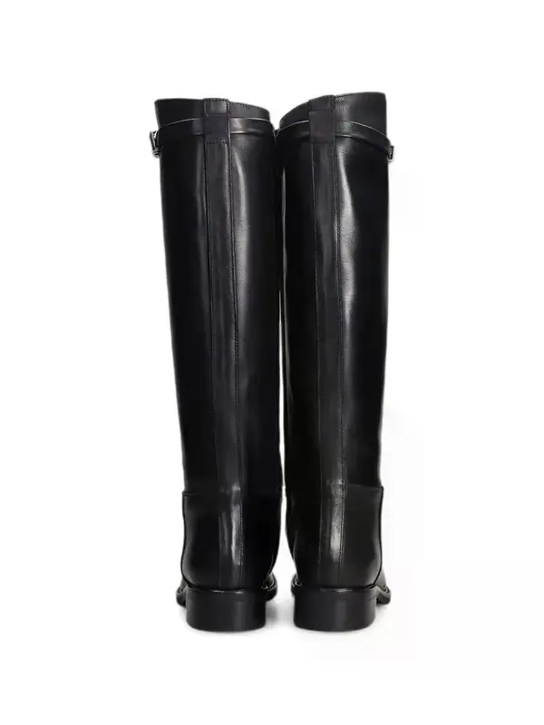 JULIE DEE Buckle-detail Leather Boots