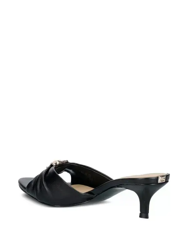Guess Somaya Logo Sandals With Chain Detailing - Black