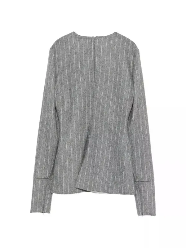 THELATEST Elisa Pinstripe-pattern Long-sleeve Top