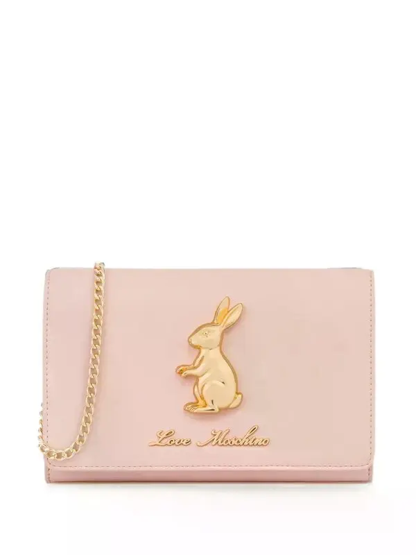 Moschino Rabbit-plaque Shoulder Bag - Pink