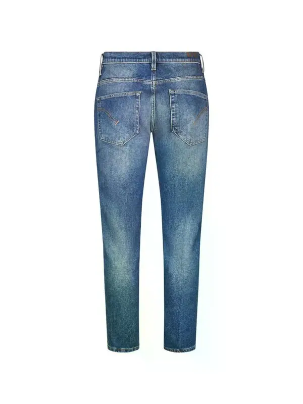 DONDUP Faded-effect Logo-patch Jeans