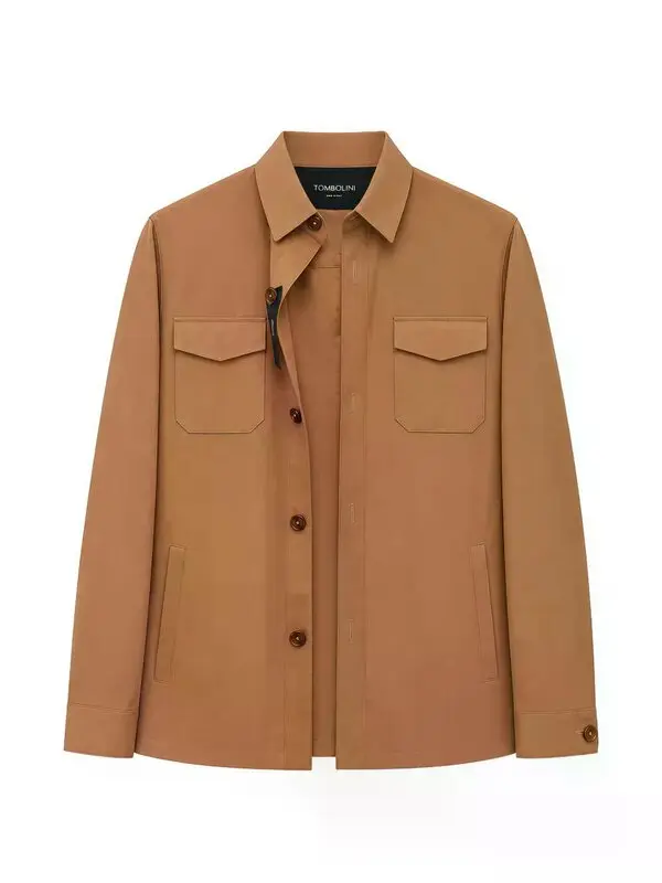 TOMBOLINI Button-up Pocket-detail Shirt Jacket - Brown