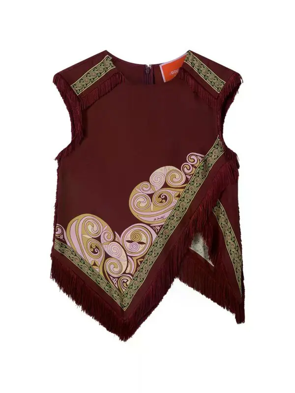 La DoubleJ Scarf Top - Red