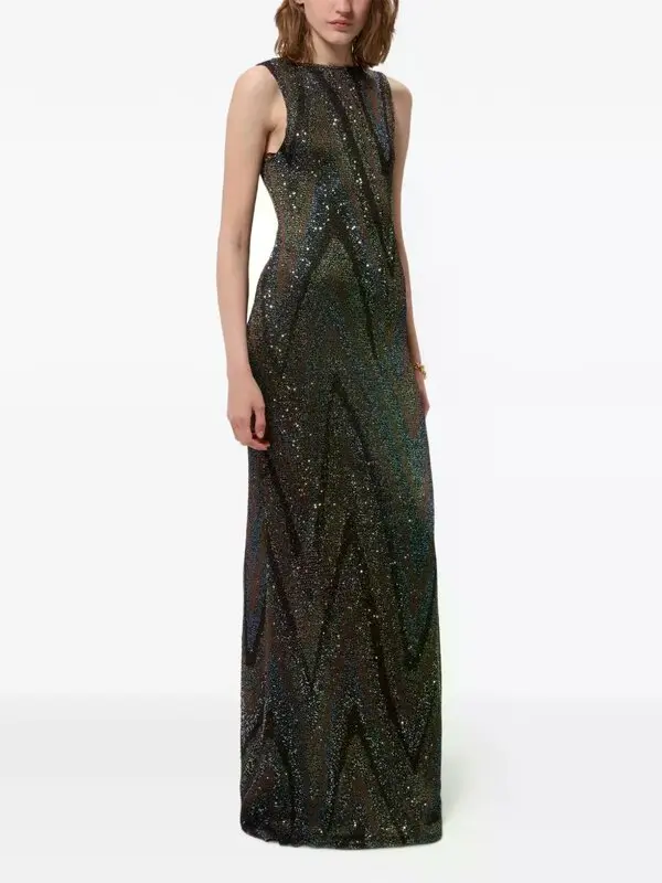 Missoni Sequin-embellished Zigzag-knit Dress