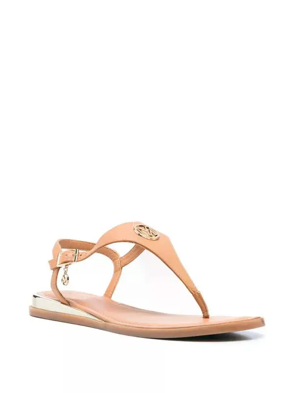 MEXX Logo Plaque Buckled Slingback Sandals