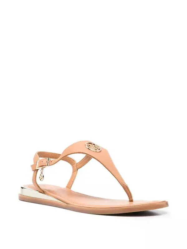 MEXX Logo Plaque Buckled Slingback Sandals