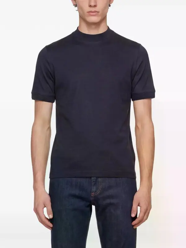 Canali Mock-neck T-shirt