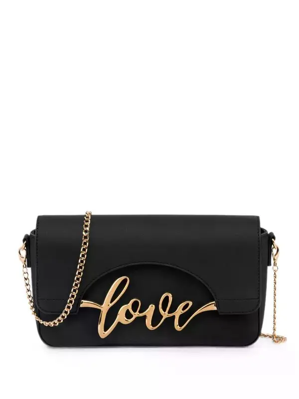Moschino Logo-plaque Shoulder Bag - Black