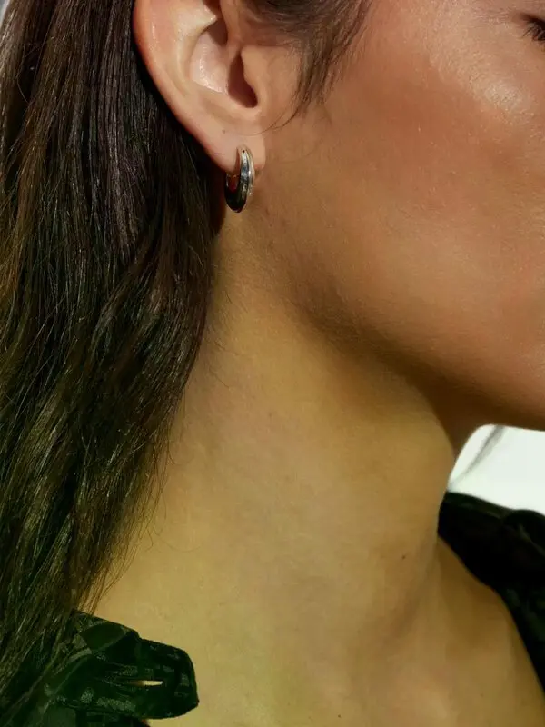 Lié Studio The Bonnie Hoop Earrings - Silver