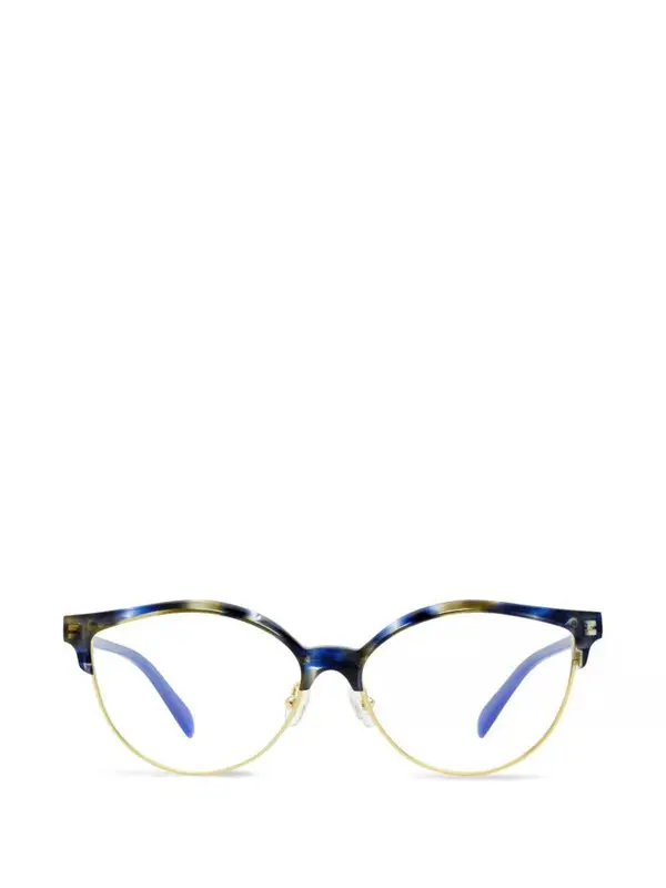 Emilio Pucci Ep5259 Browline Oval-frame Glasses - Blue