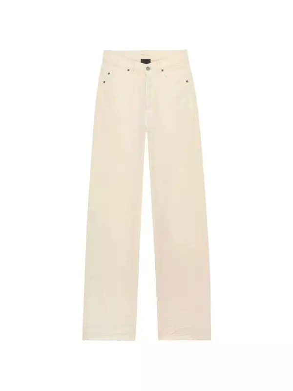 Saint Laurent V-waist Long Baggy Jeans - Neutrals