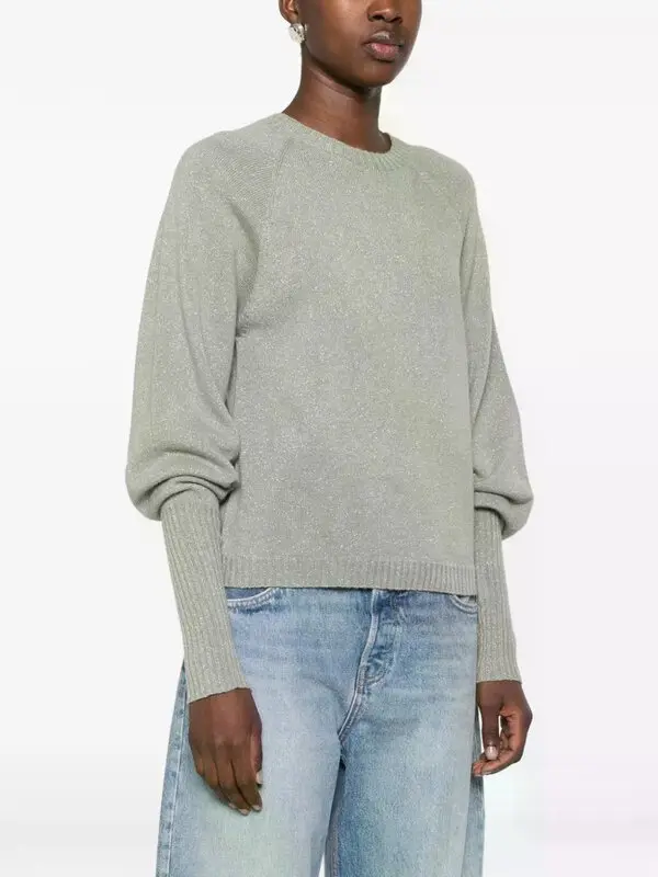 TWINSET Lurex-knit Raglan-sleeve Jumper