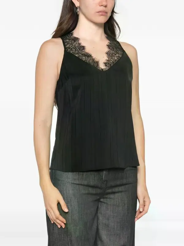 TWINSET Lace-trim Pleated Blouse