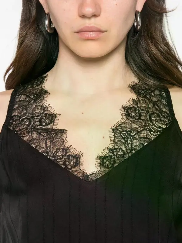 TWINSET Lace-trim Pleated Blouse