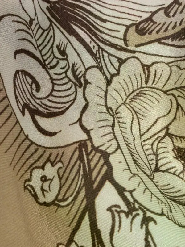 Burberry Etched Knight Cashmere Silk Scarf