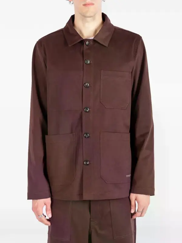 SOCIETE ANONYME Patch-pocket Cotton Jacket - Brown
