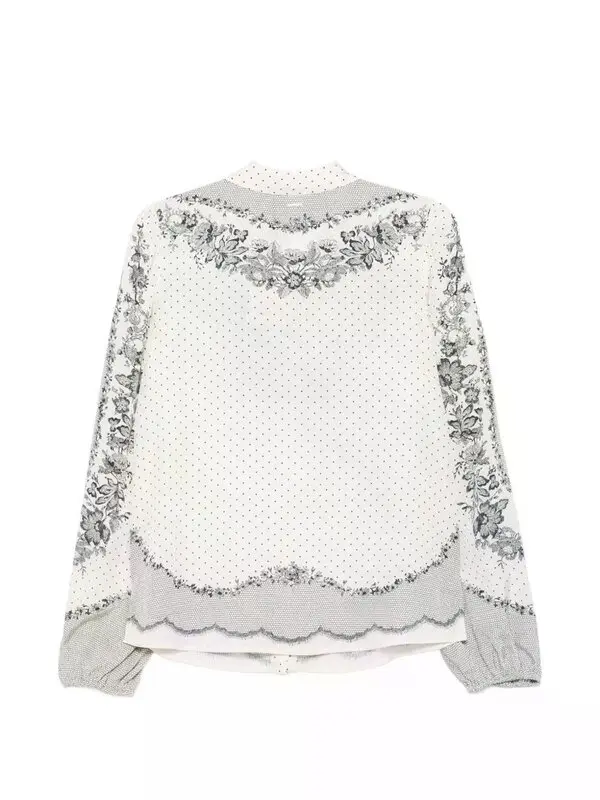 TWINSET Floral-print Polka-dot Shirt