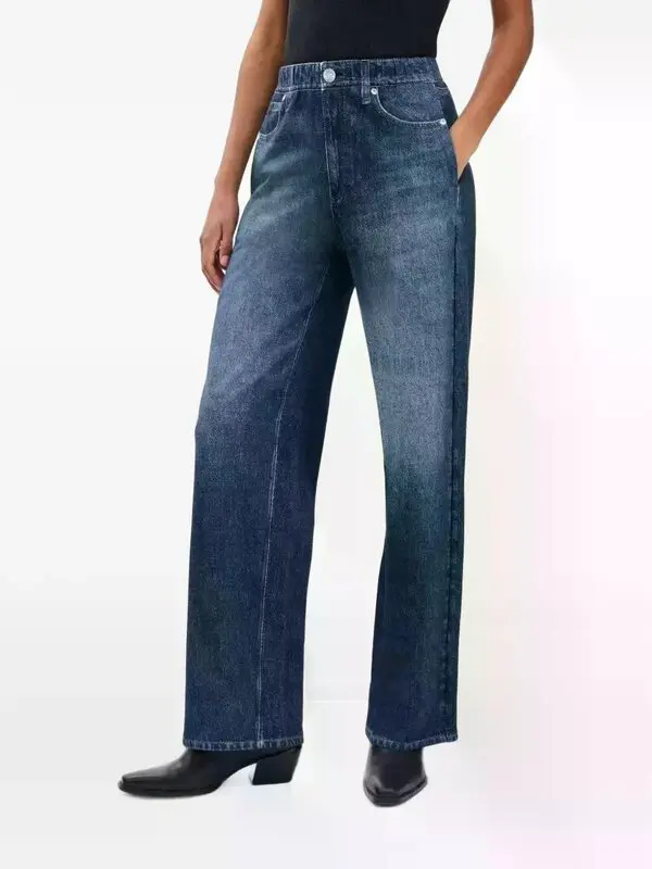 Rag & Bone Miramar Wide-leg Denim-effect Trousers