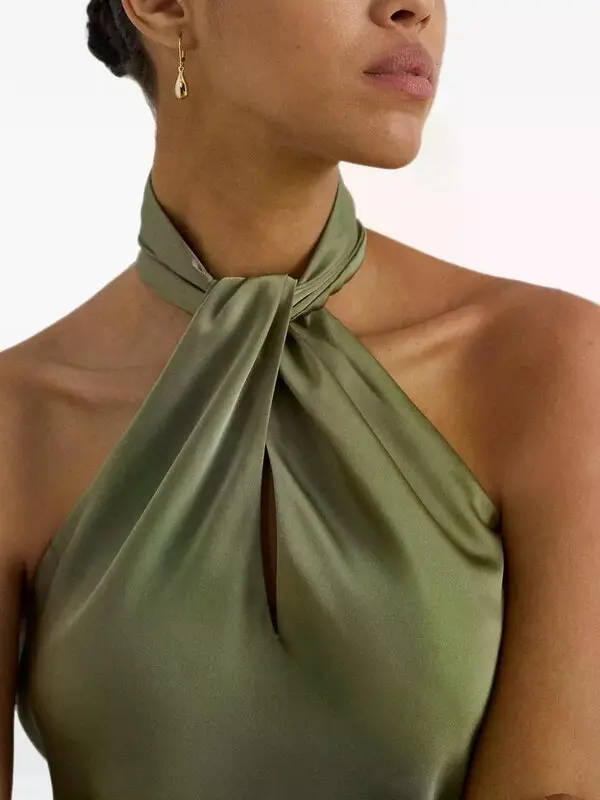 Ralph Lauren Halterneck Twist Detail Blouse