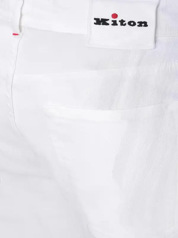 Kiton Logo-patch Jeans