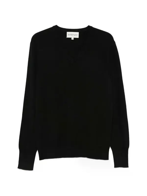 Eric Bompard V-neck Cashmere Sweater - Black