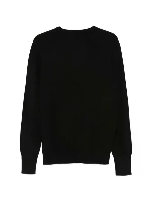 Eric Bompard V-neck Cashmere Sweater - Black