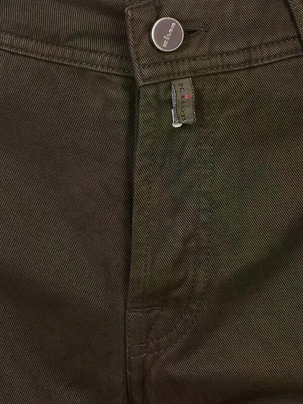 Kiton Logo-patch Straight-leg Jeans