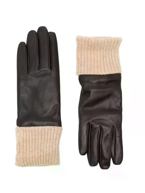TWINSET Logo-plaque Gloves - Brown