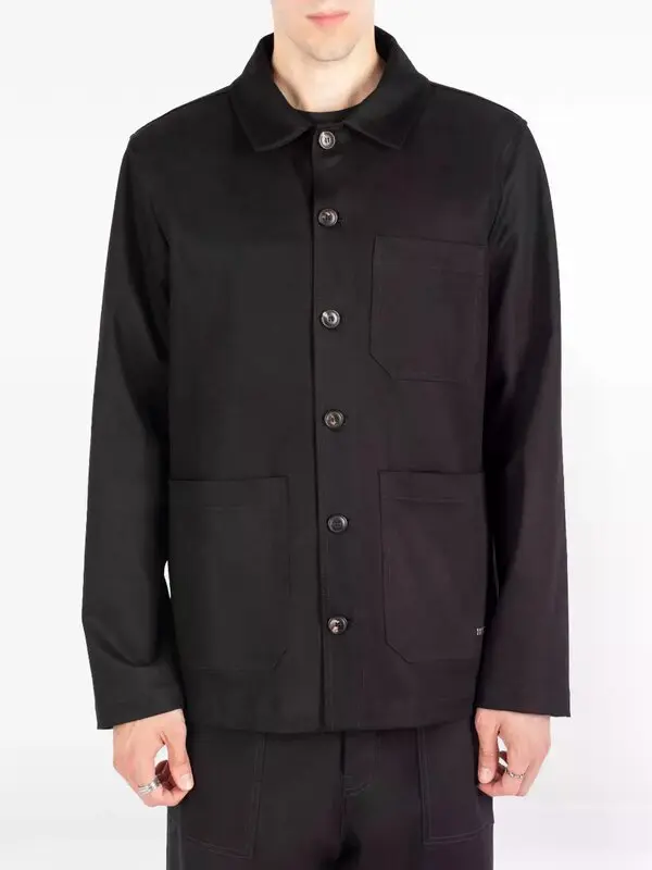 SOCIETE ANONYME Patch-pocket Shirt Jacket - Black