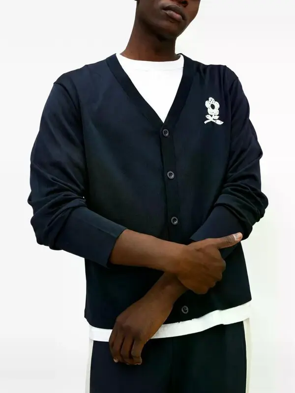 MAISON HIDEOUT Logo-print Button-up Cardigan