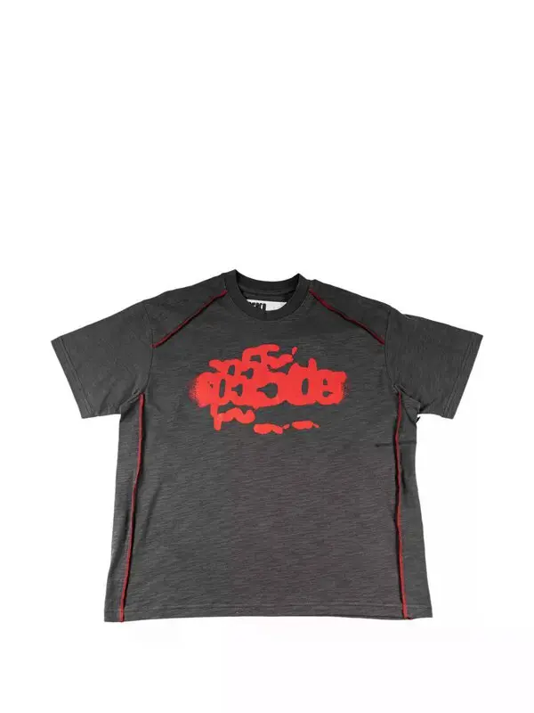 SP5DER Contrast-stitch Slub T-shirt